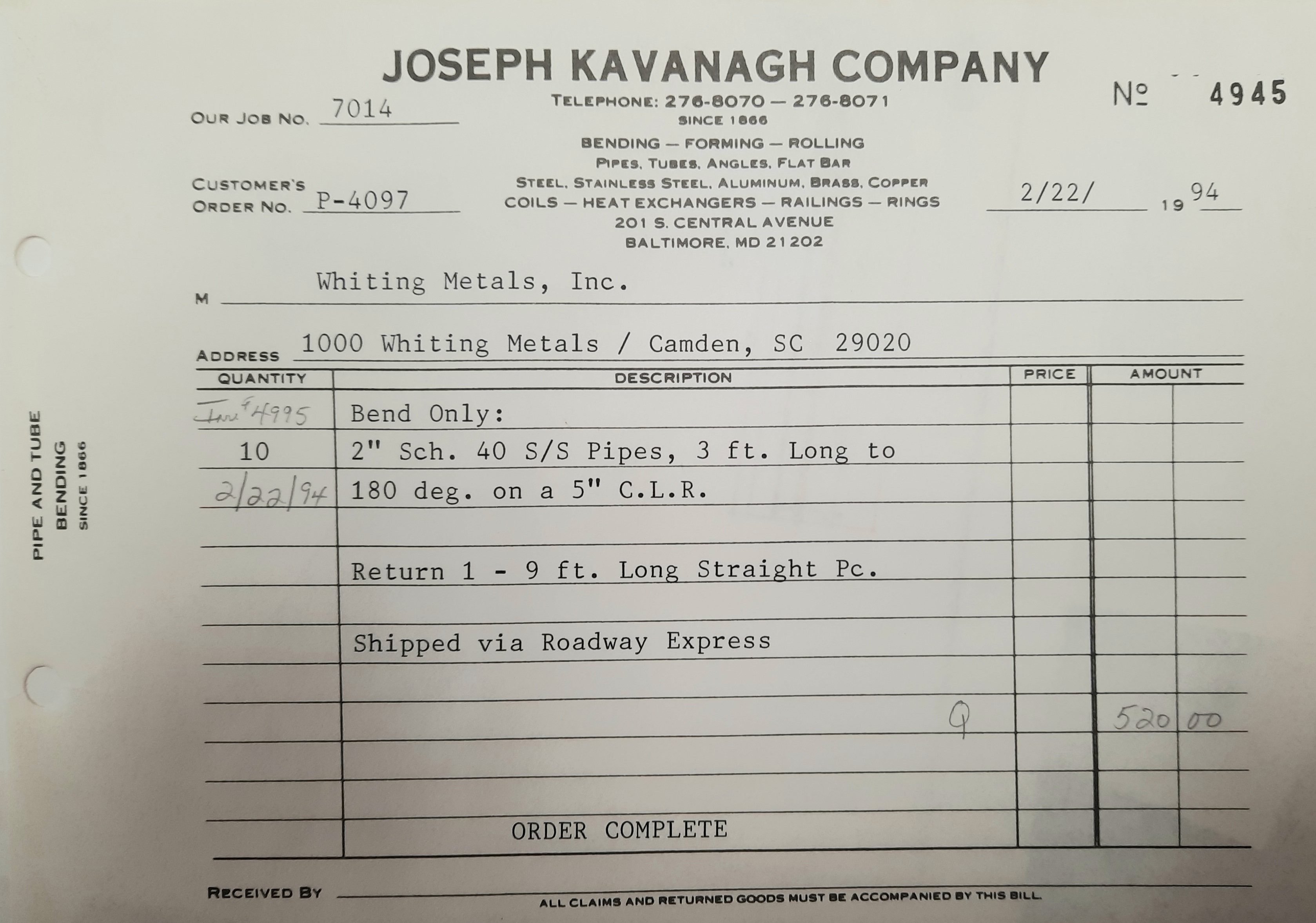 The Shop – A History of the Joseph Kavanagh Company – Page 2