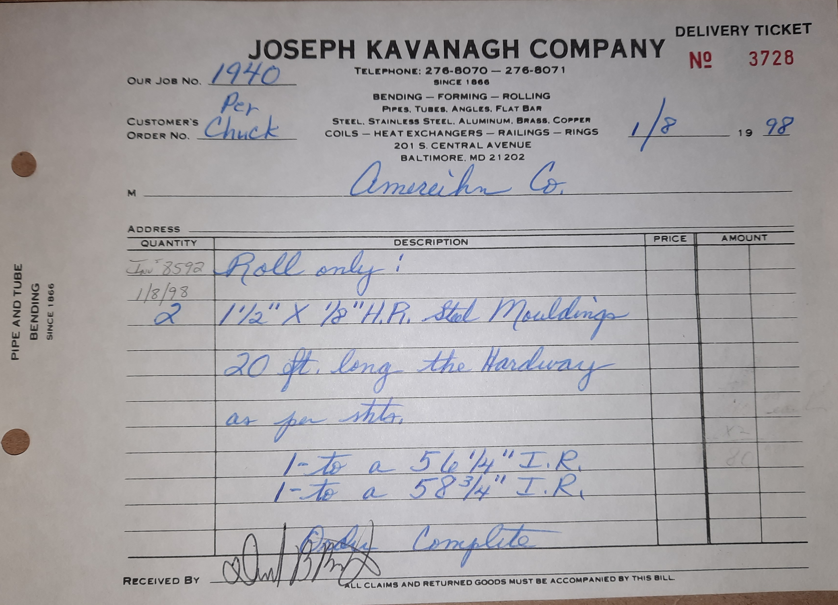 1998 Fatherhood – The Shop – A History of the Joseph Kavanagh Company