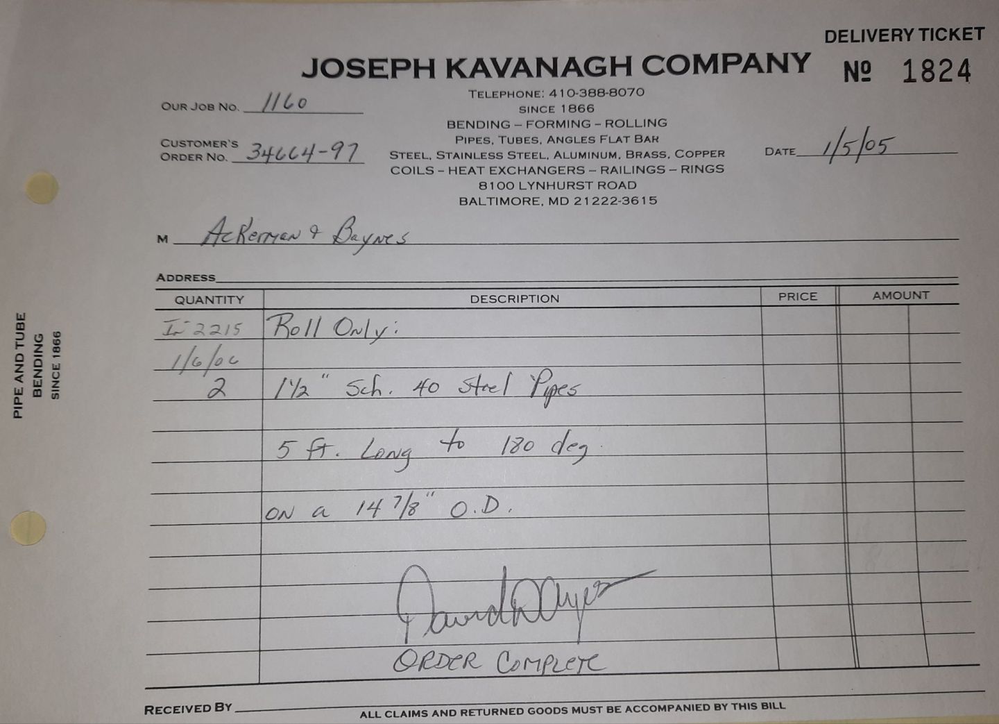 Taking On A Tenant – The Shop – A History of the Joseph Kavanagh Company